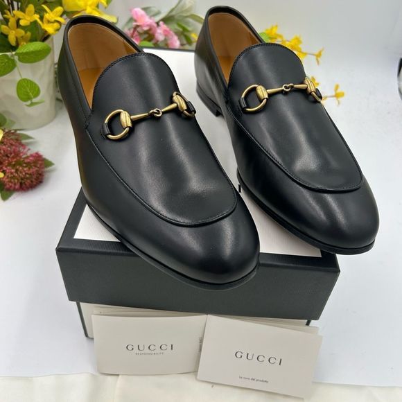Gucci | Shoes | Mens Guccijordan Leather Loafers Size 5 Made In Italy ...